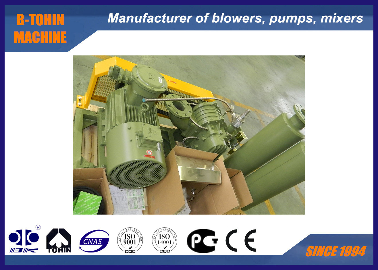 Flammable Biogas Blower , alkali and coal gas roots blower with PTFE ...