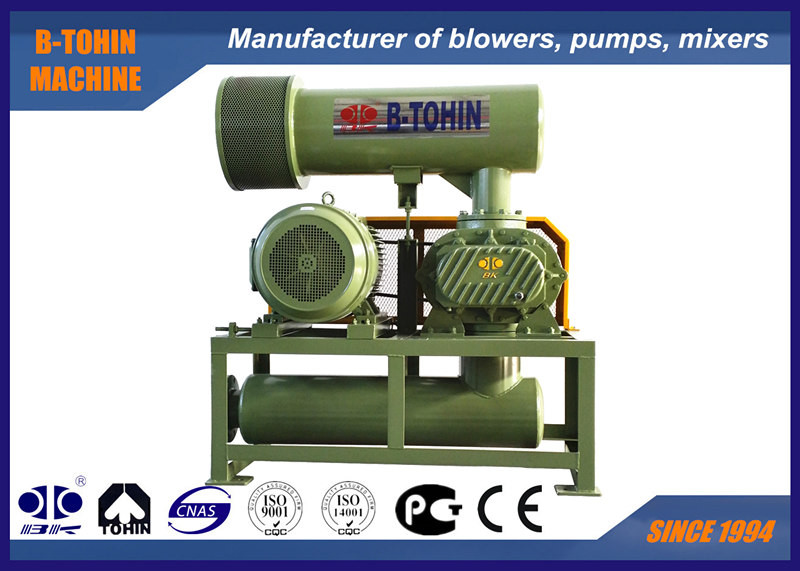 60-100KPA Roots Rotary Lobe Blower , Pneumatic Low Noise Aeration Air ...