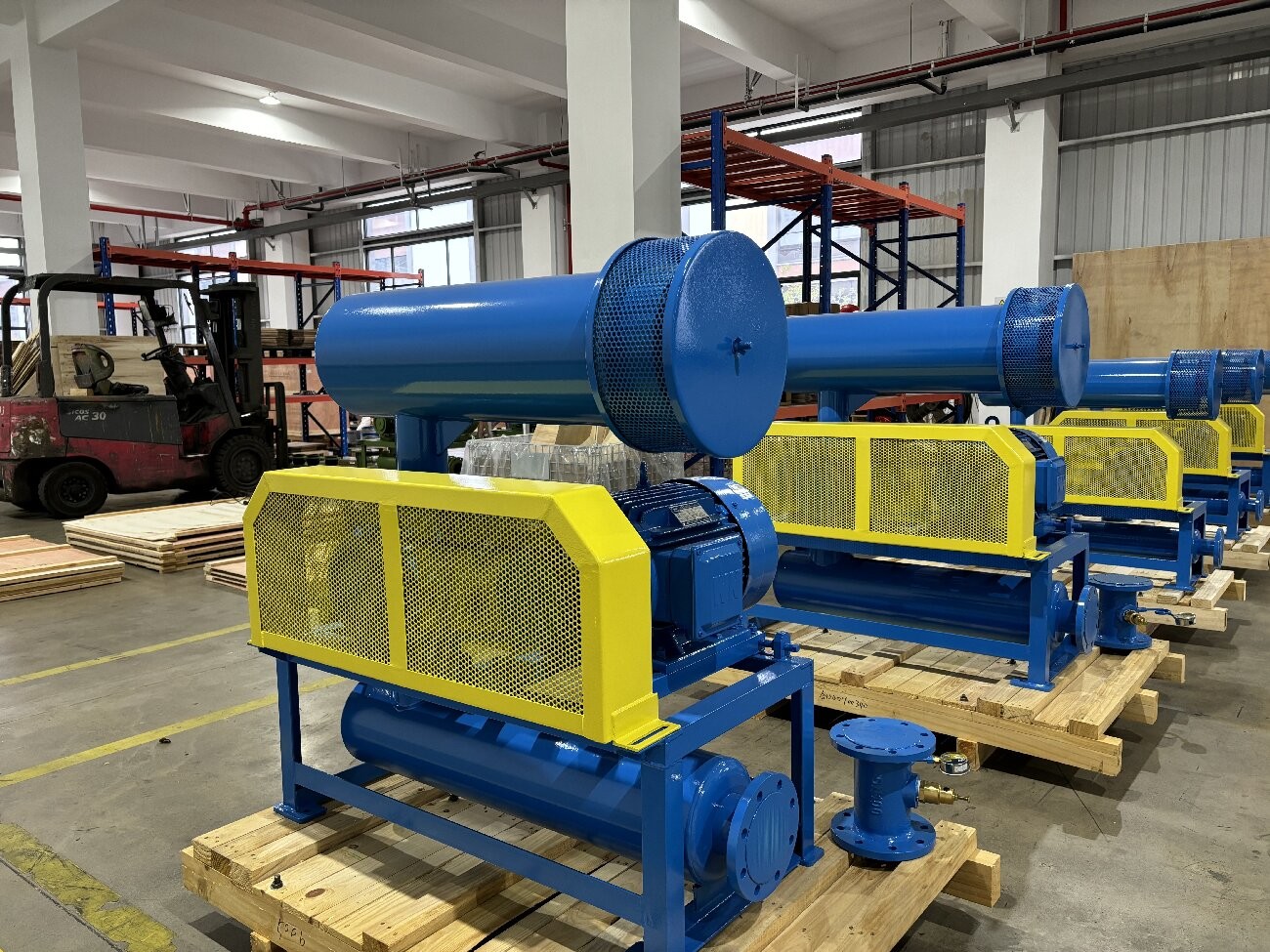 10KPA - 80KPA Three Lobe Roots Blower, used for water treatment and ...