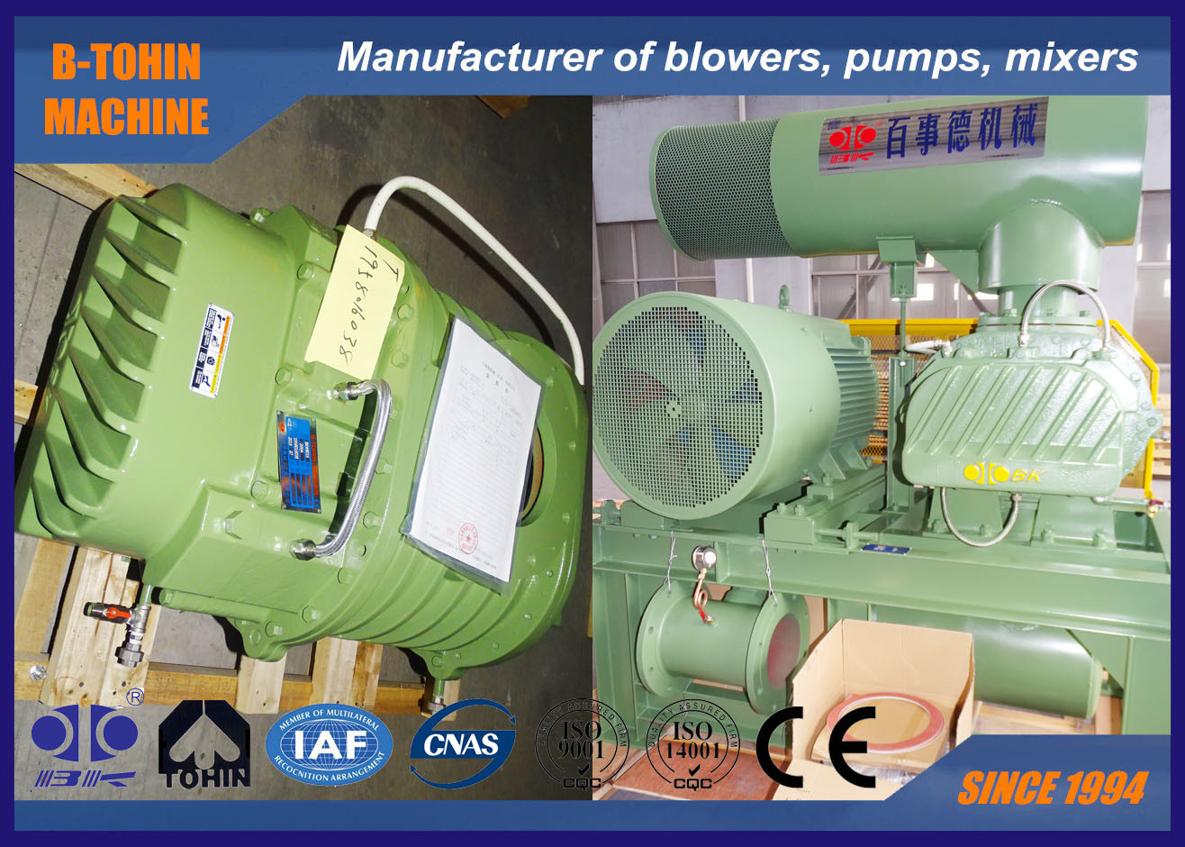 100KPA 19.59-42.18 m³/min Rotary Positive Displacement Roots Style Blower