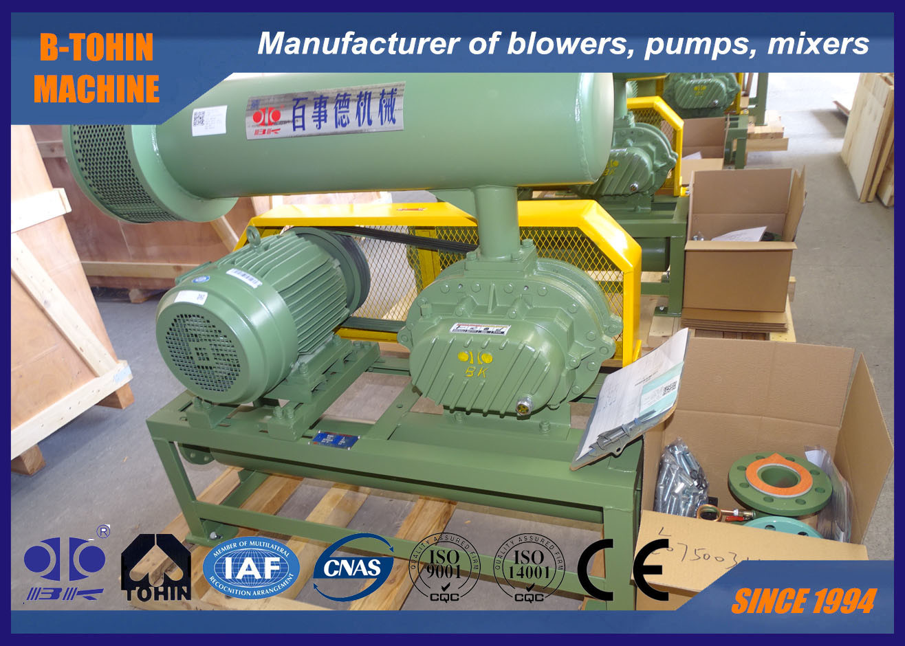 Aeration Backwash Displacement Cement Three Lobe Roots Blower