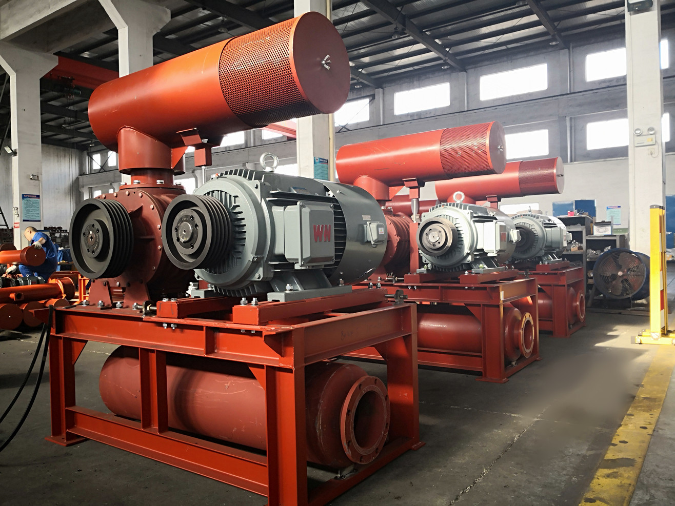 1500rpm Tri Lobe Roots Blower 80Kpa High Pressure For Aquaculture